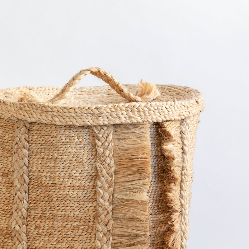 J'JUTE BAZAR TALL FRINGE JUTE BASKET – J'Jute